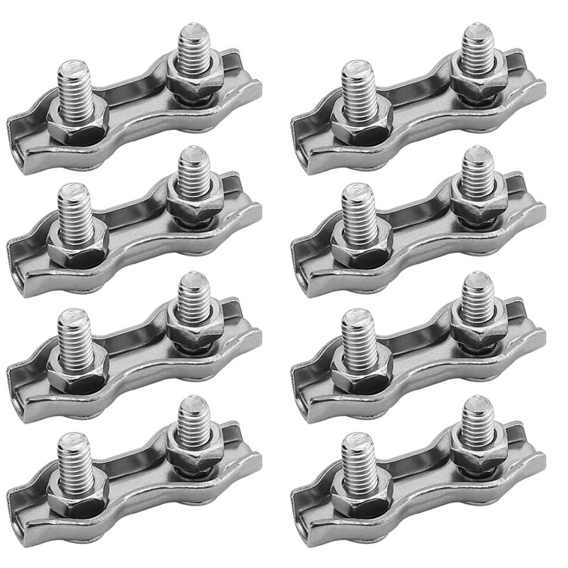 Tayffency 12Pcs M2 Cable Clamp Stainless Steel Duplex 2-Post Cable ...