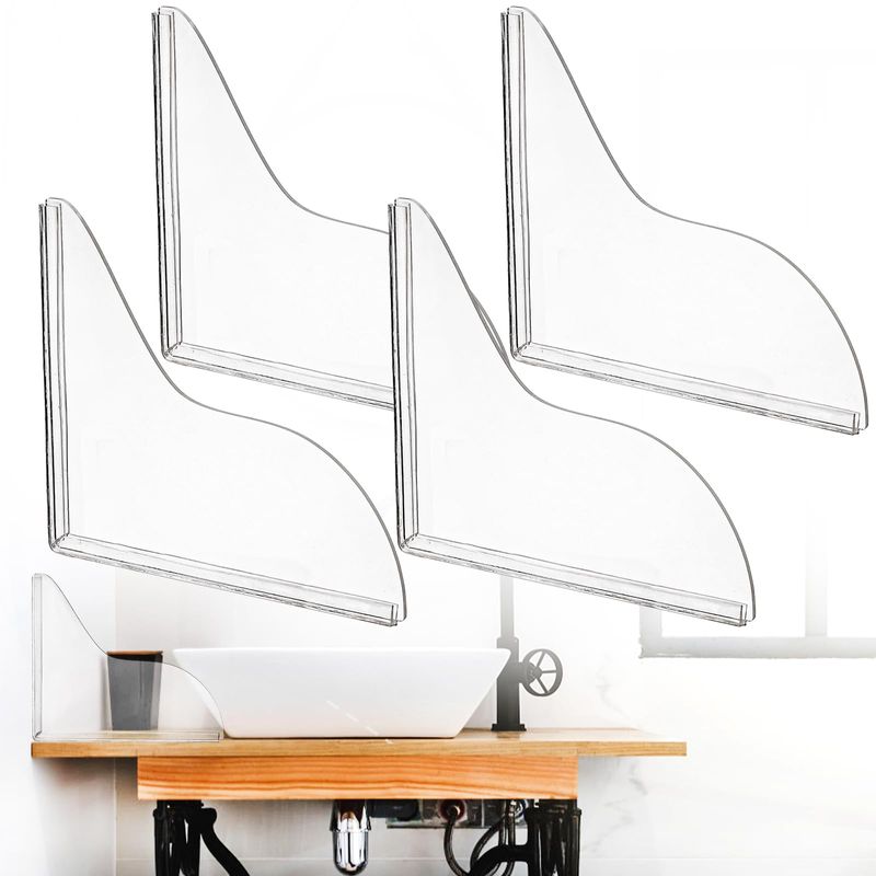 Eorbow 4 Pack Bathtub Splash Guard, Removable Shower Water Guard Kit ...