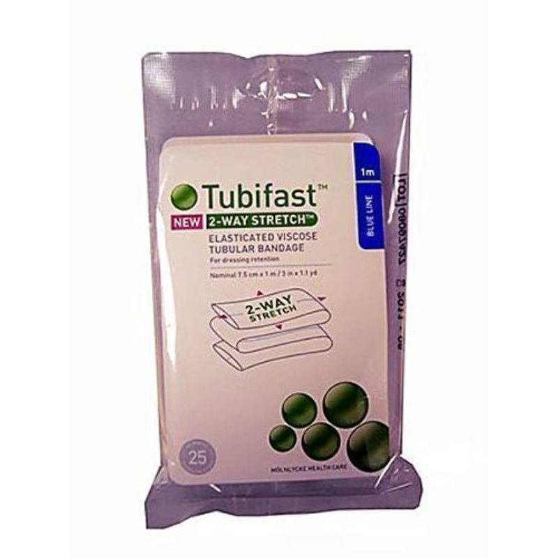 TUBIFAST Blue LINE 7.5CM X 1M(New) 2-Way STREATCH Elasticated Viscose ...