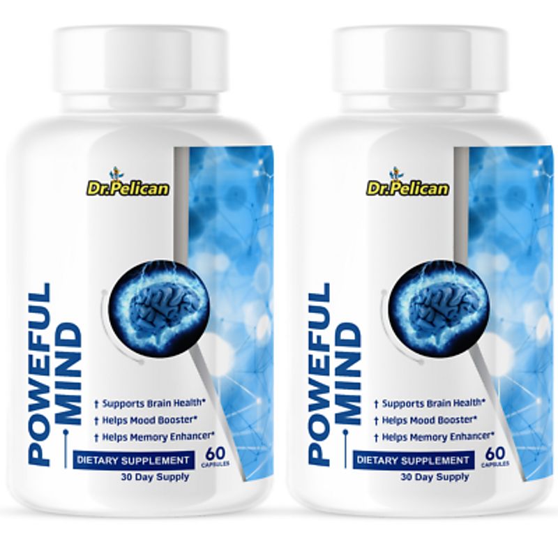 Powerful Mind- Brain Support- 2 Bottles- 120 Capsules - Online ...