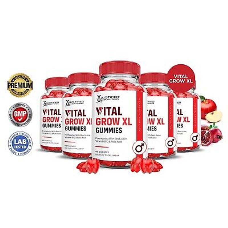 Vital Grow XL Performance Gummies 1000MG Advanced Formula For Men 5 ...
