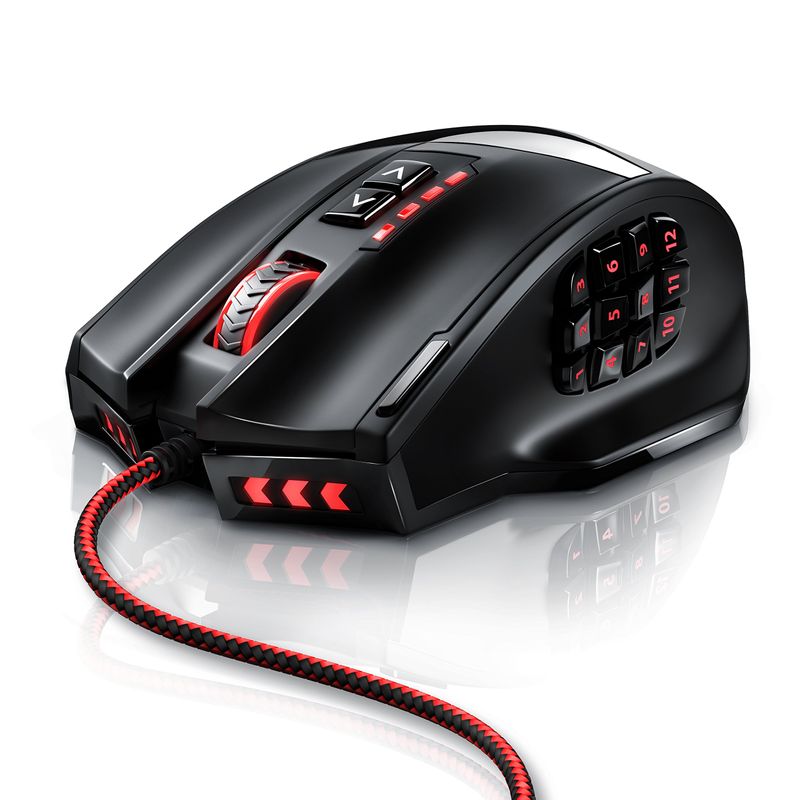 Titanium Wolf 16400 DPI USB Gaming Laser Mouse | 18 16400 DPI Sampling ...