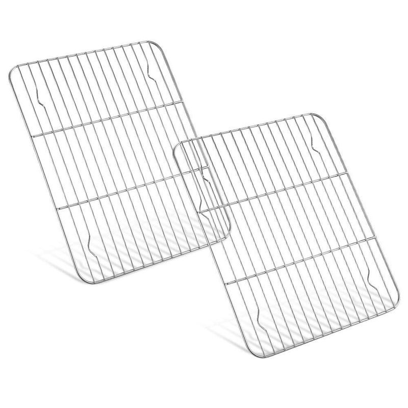 Baking Cooling Racks Set of 2, Stainless Steel Cooling Rack, Cookie ...