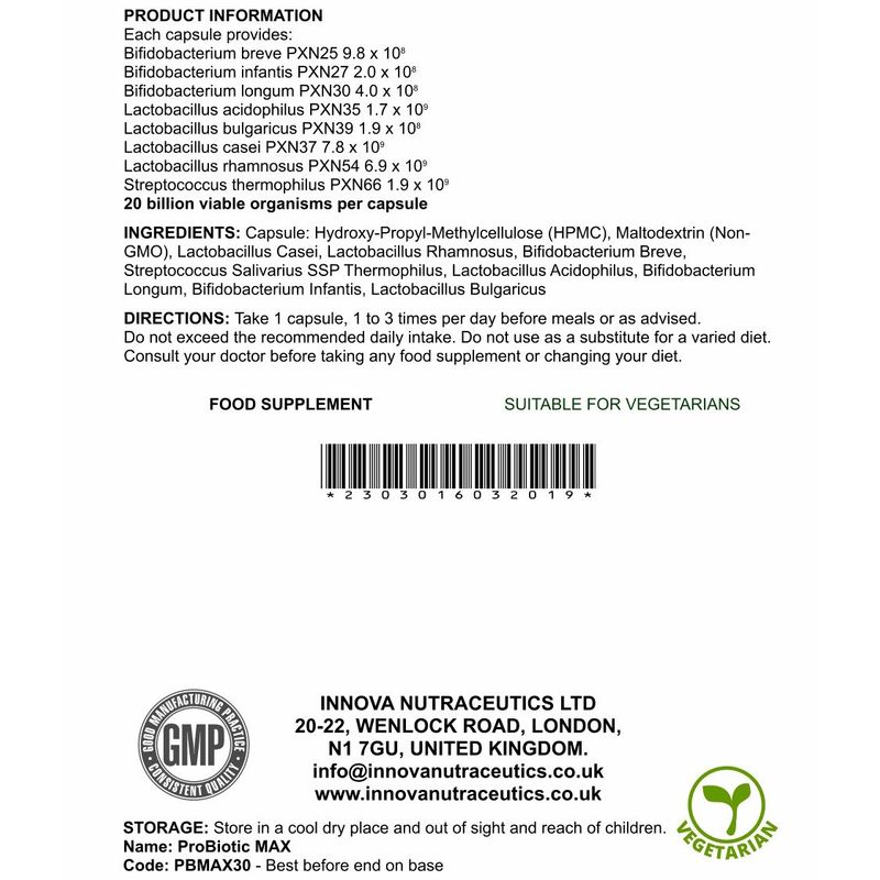 ProBiotic-MAX.A MAX Strength Multi-Strain probiotic for Full Spectrum ...