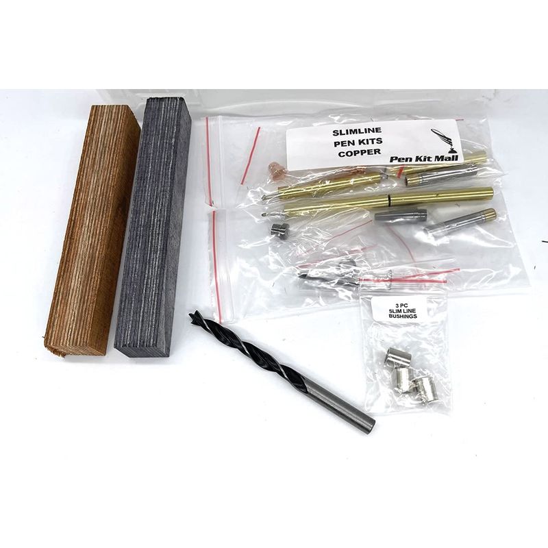Pen Kit Mall - 7MM Slimline Pen Kit Starter Set with Case, Drill Bit ...