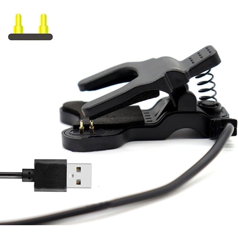 2-Pin 3mm Black Clip Type Charging Cable USB Charger Adaptor Mobile ...