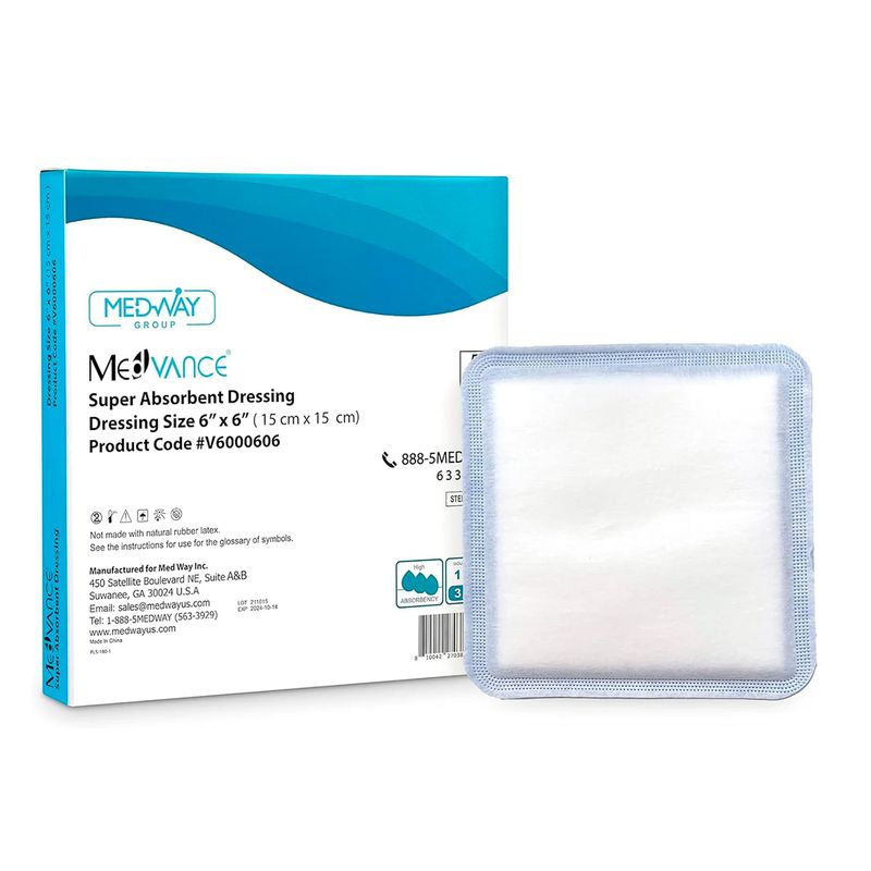 MedVance Super Absorbent Dressing, Non-Adhesive Pads for Wound Care ...