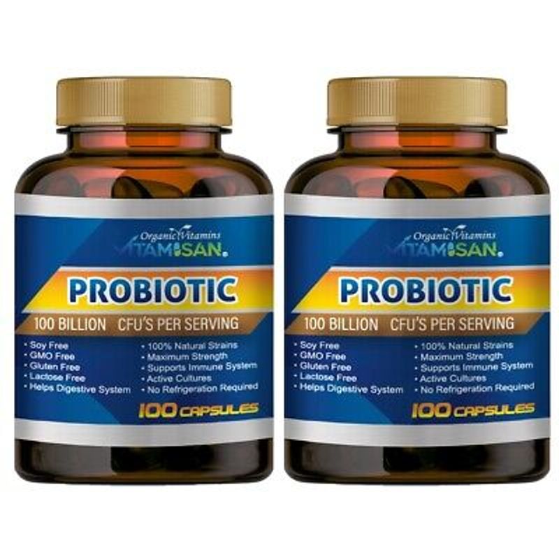 Probiotics 100 Billion CFU Potency Digestive Immune Health 200 Caps NEW ...