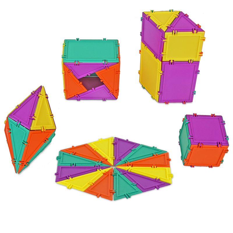 Geometiles 3D Building Set for Learning Math, Includes Many Online Activities,32-pc, Made in USA ...