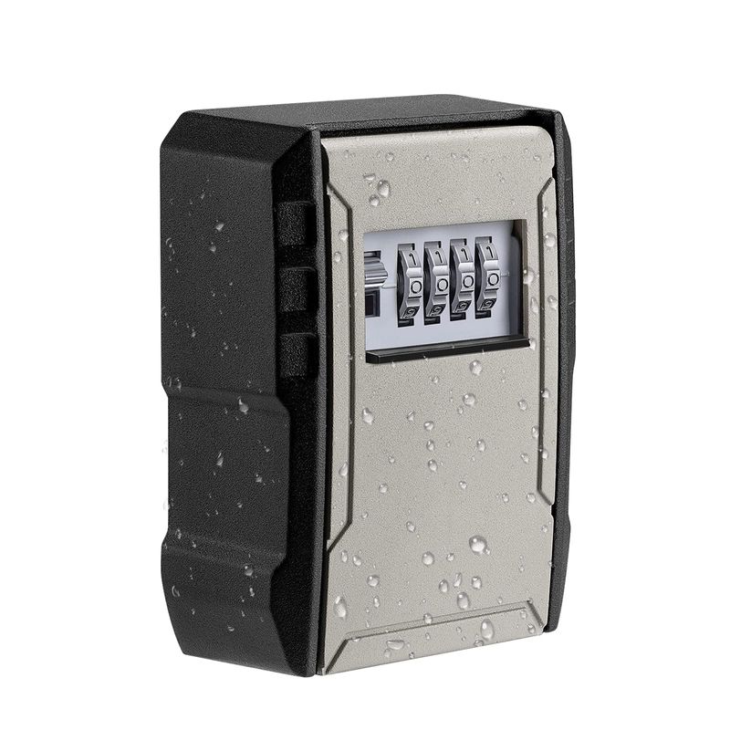 UPGRADE Extra Large Capacity Key Lock Box, Weatherproof Wall Mount Key ...