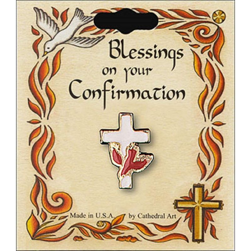 The Healing Corner Confirmation Pin Cross Holy Spirit Gift Boys Girls ...