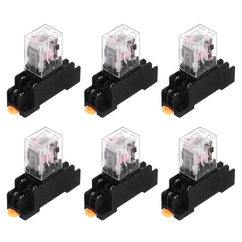 sourcing map 6Pcs AC 24V Electromagnetic Power Relay, 8-Pin 5A Power ...