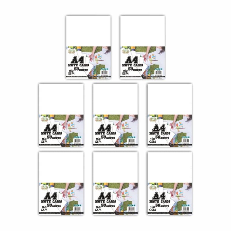 400 Sheets - A4 White Paper 160GSM Multi-Purpose Card Paper –Pack of ...