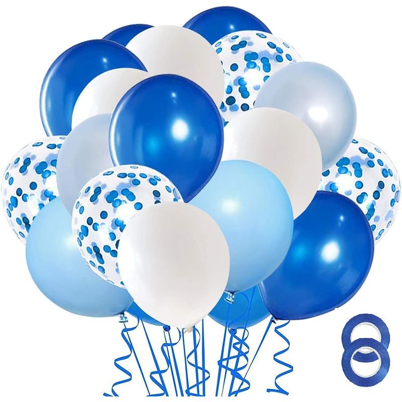 OHugs Blue Balloons Pack of 50 Pcs 12 Inches Party Balloons, Blue ...