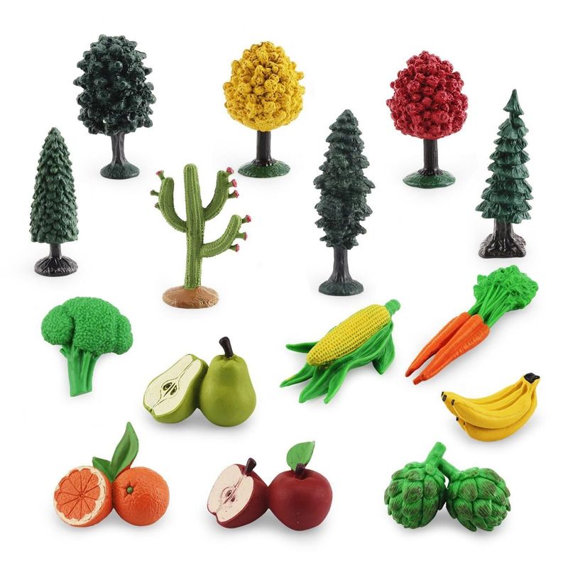 LC JoyCre Toy Trees Toys Plastic Play Trees Vegetables and Fruits Toys ...
