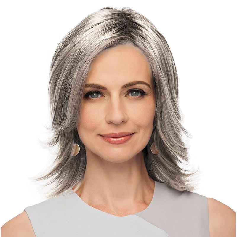 Gabor Top Perfect Hair Topper Color GL 51-56 SUGARED PEWTER Wigs 10 ...
