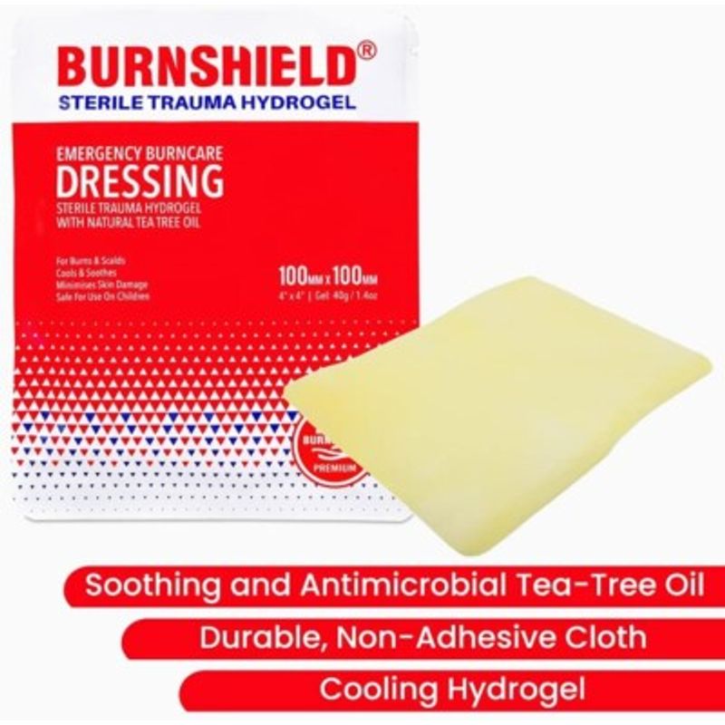 Burnshield 4" X 4" Burn Dressing Hydrogel IFAK EMT EMS First Aid Burn ...