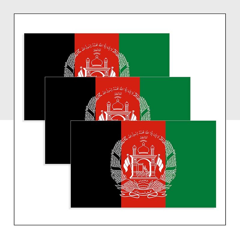 Afghanistan Flag Sticker Pack of 3 (100 x 60mm) Waterproof AFG Labels ...
