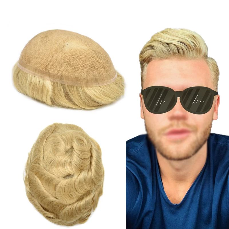 Healthlif Men Toupee Full Swiss Lace Male Hair Capillary Prosthesis ...