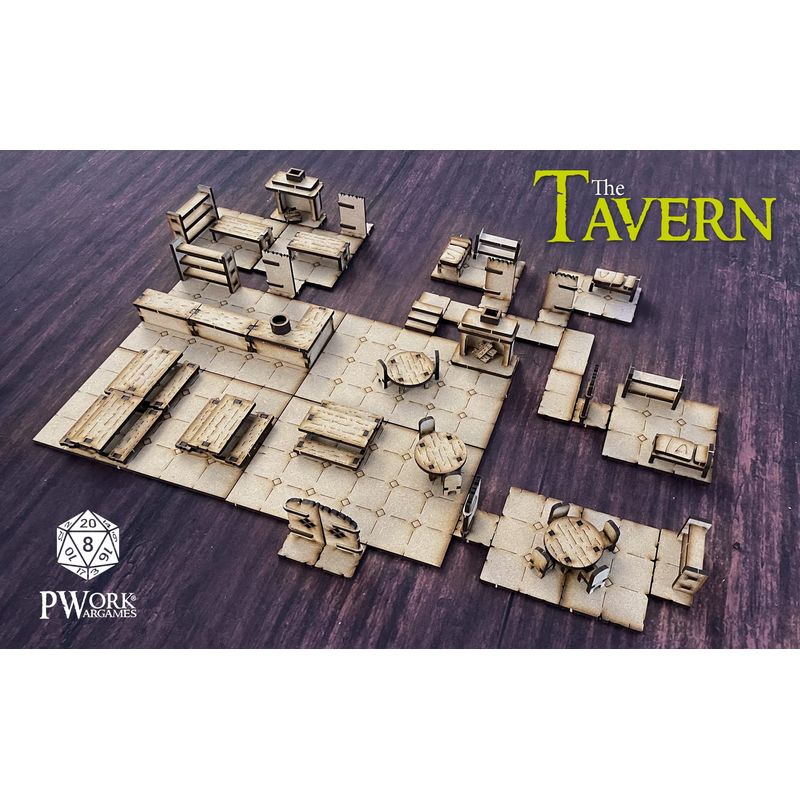 Pwork Wargames The Tavern - 3D Tactical maps Rpg Fantasy Dungeon Tiles ...