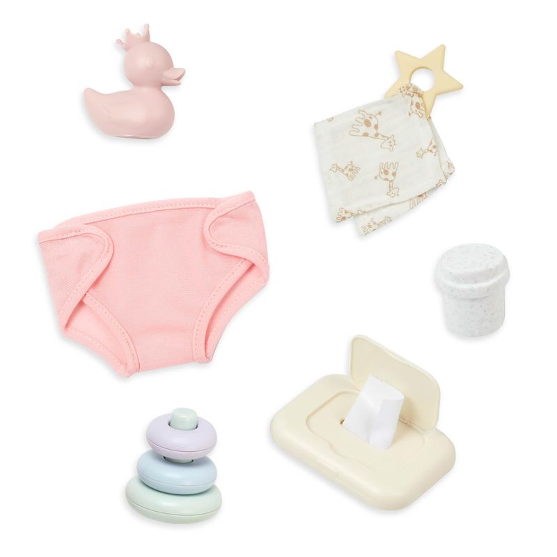 Lullababy – 9-Pc Baby Doll Changing Set – Diaper, Baby Wipes & Stacking ...