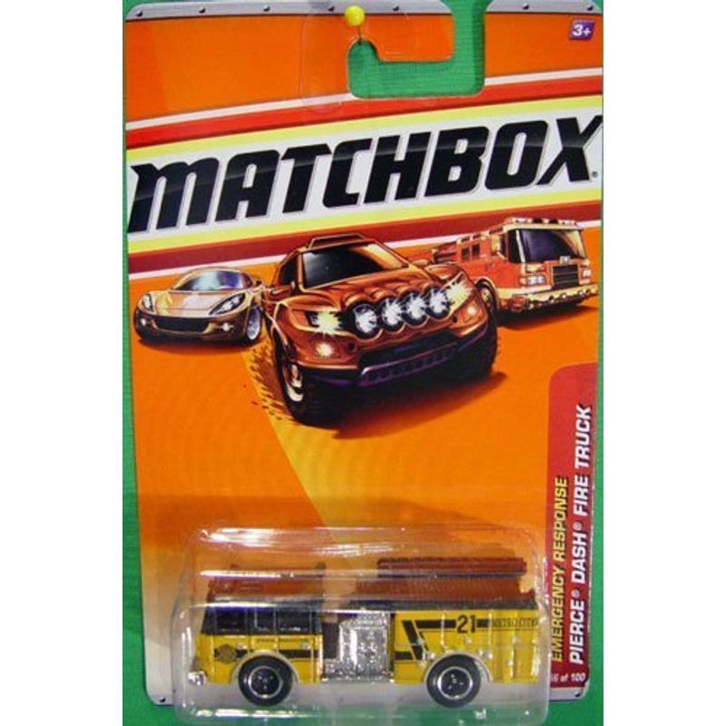 Matchbox 2009-2010 Yellow-Orange Pierce Dash Fire Truck 56/100 ...