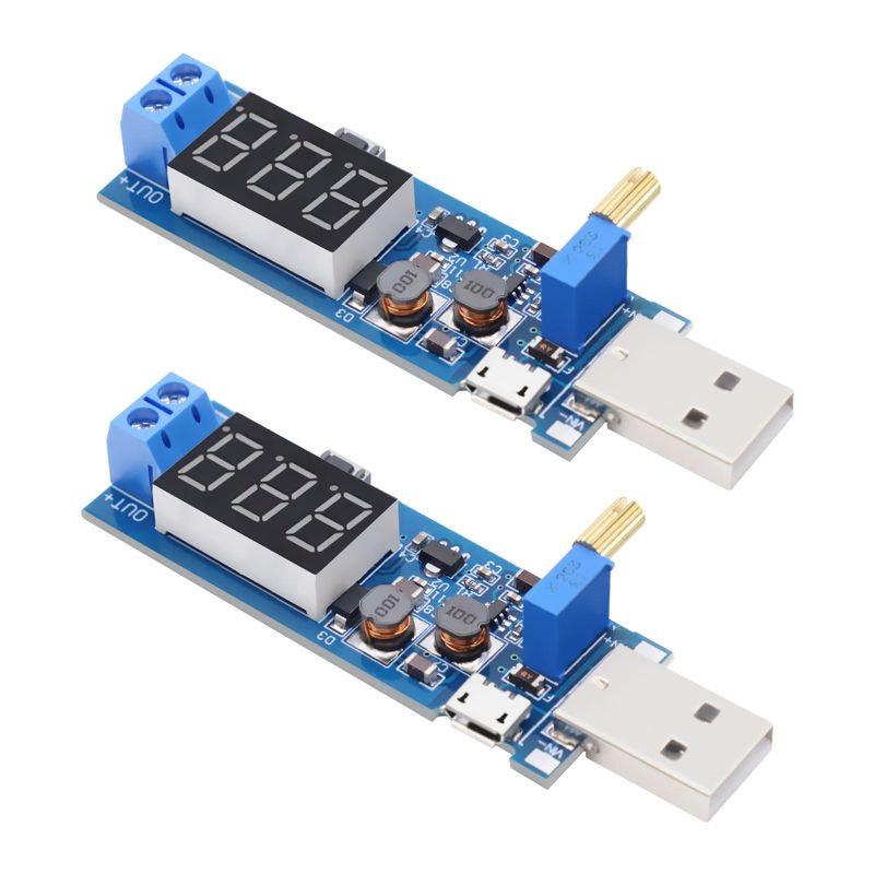 APKLVSR DC-DC Step Up Down Power Supply Module, USB DC-DC 5V to 3.3V/9V 12V 24V Boost Buck ...
