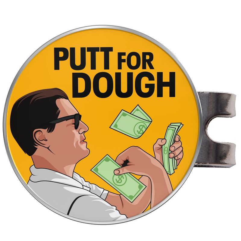 Shanker Golf Ball Marker - Putt for Dough Funny Golf Ball Marker & Hat ...