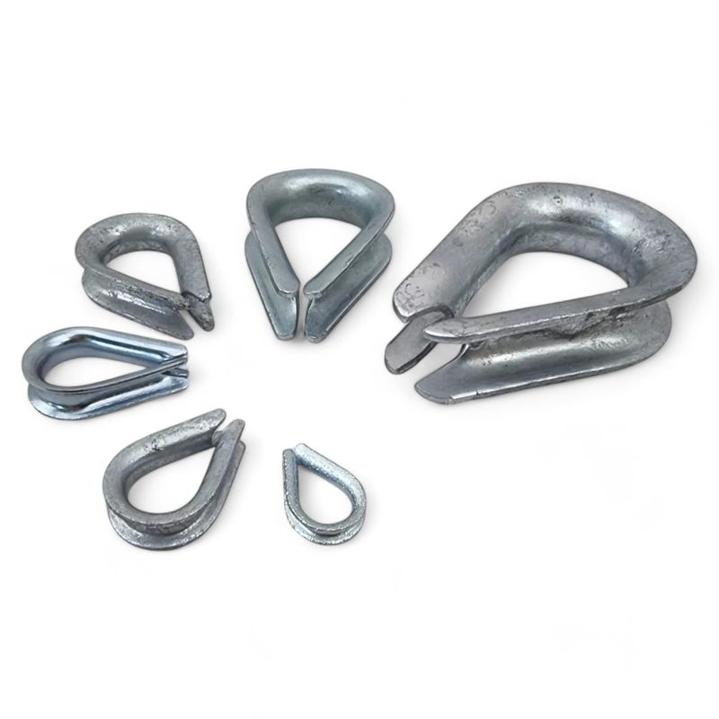 Pack of 10 12mm Wire Rope Cable Lug Thimbles Steel U Clamps Cable Clips ...