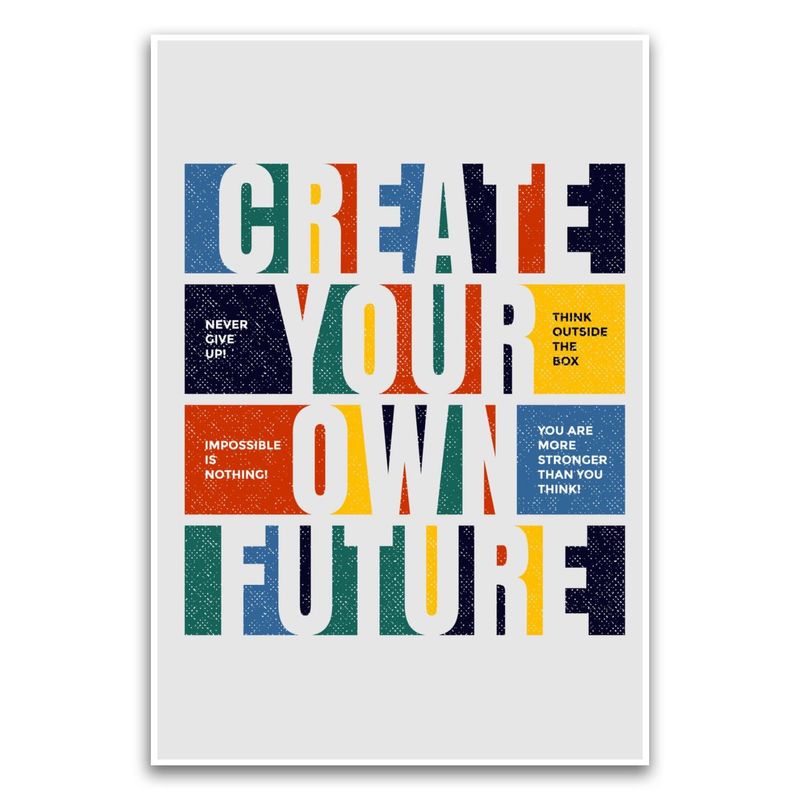 Create Your Own Future Poster - 12 x 18 Inch Unframed - Positive ...