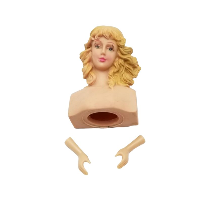 Party Favors Plus Set of 6-4 inch Blonde Flowing Hair Hair Vinyl Lady ...
