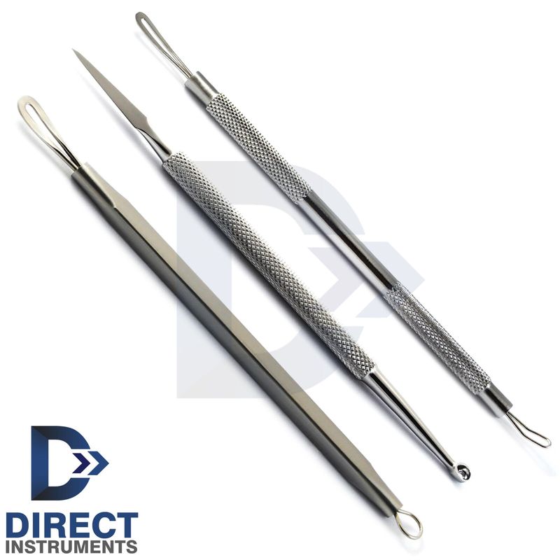 3Pcs Blackhead Removal Acne Pimple Blemish Extractors Comedone #2-6-7 ...