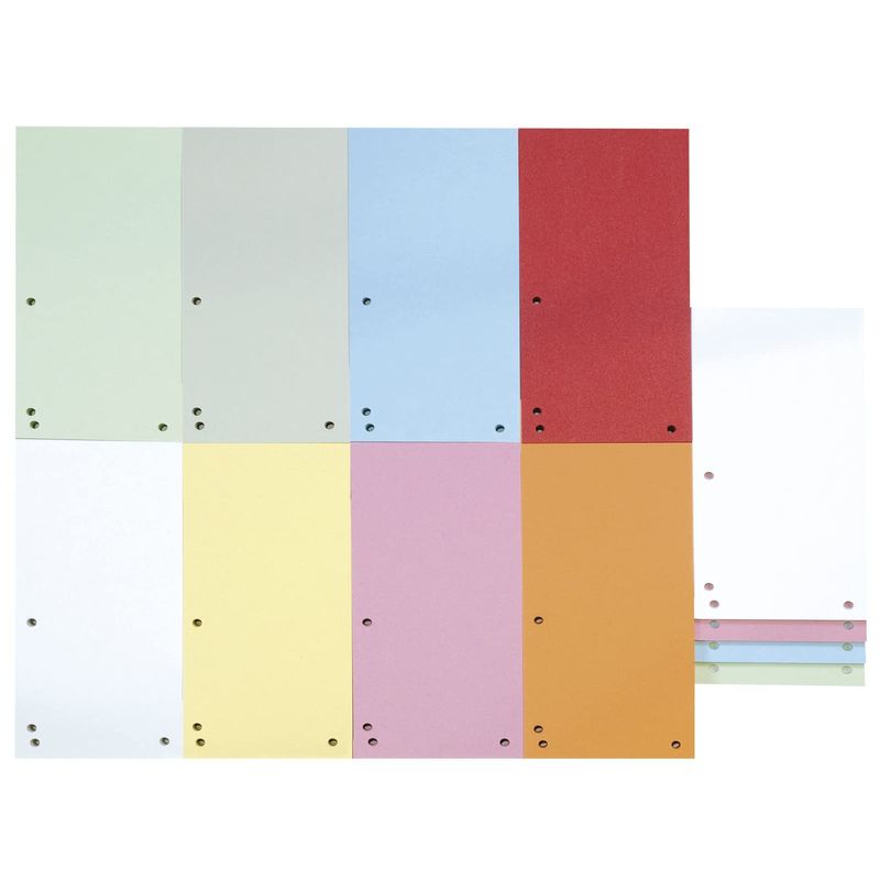 DONAU Pack of 100 Divider Strips/Colour: Assorted Colours / 1/3 A4 Made ...