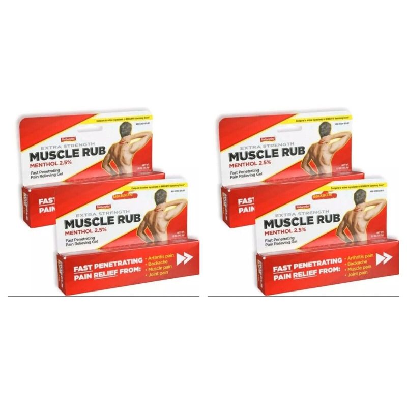 4 PACKS Muscle Rub Extra Strength Backache Join pain Relieving Gel 6/ ...