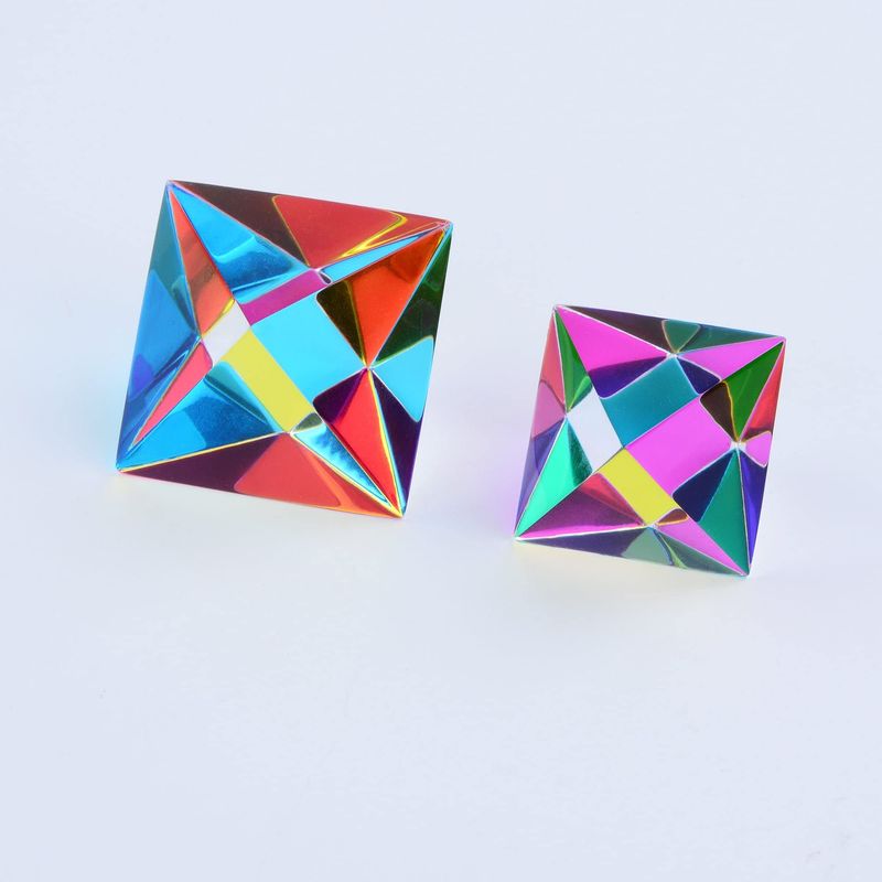 CMY Cubes The Aether (30mm) - Cyan, Magenta & Yellow Polyhedron ...