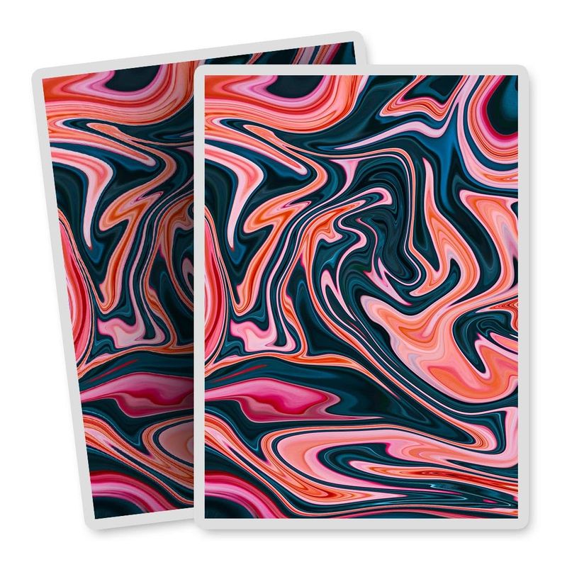 Vinyl Rectangle Vertical (Portrait) Stickers (Set of 2) 10cm - Red Pink ...