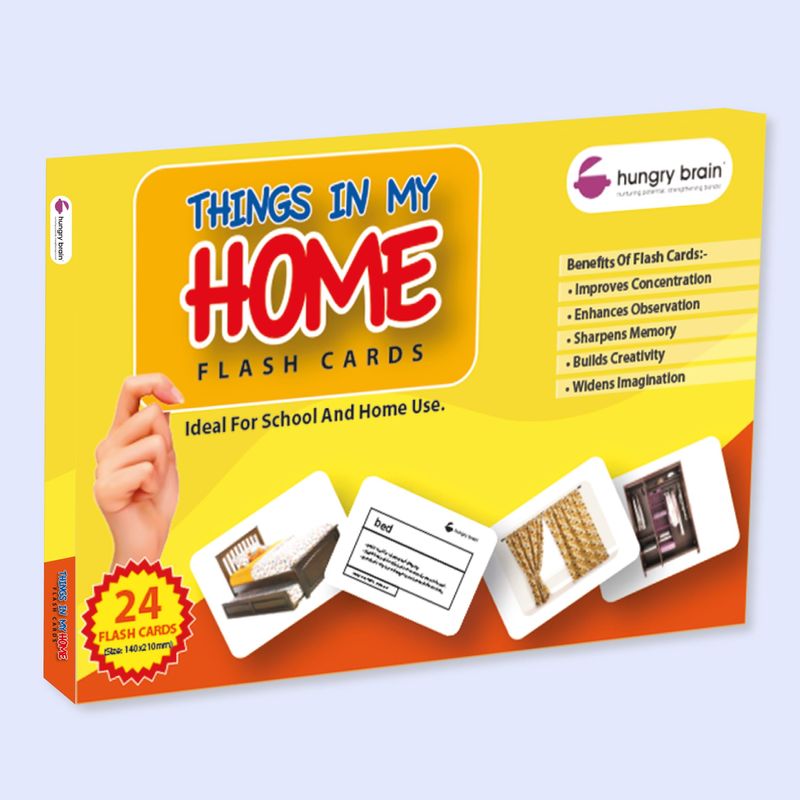 hungry brain Flash Cards for Toddlers, 24 Things in My Home Flashcards ...