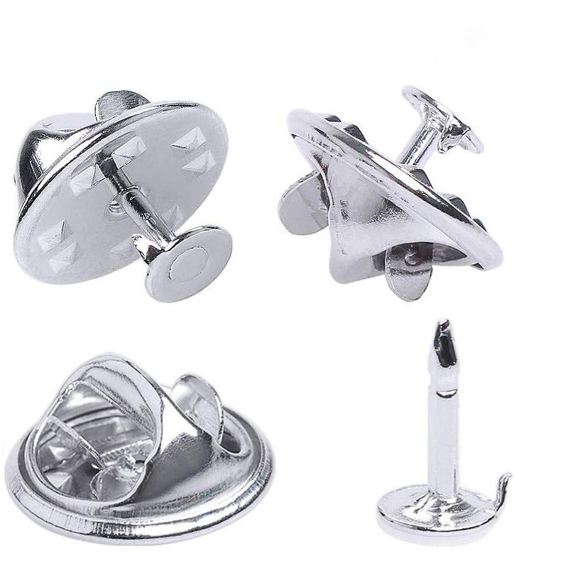 Pin Backs, 50 Pairs Butterfly Coupling with Blank Pins for DIY ...