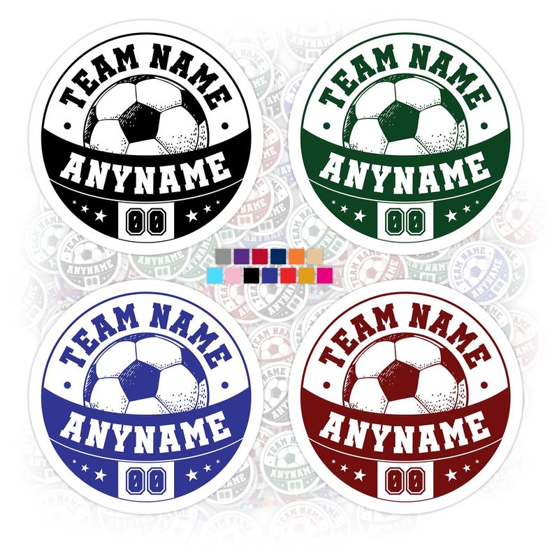 Custom Soccer Sticker Personalized Soccer Player Name Number Stickers ...