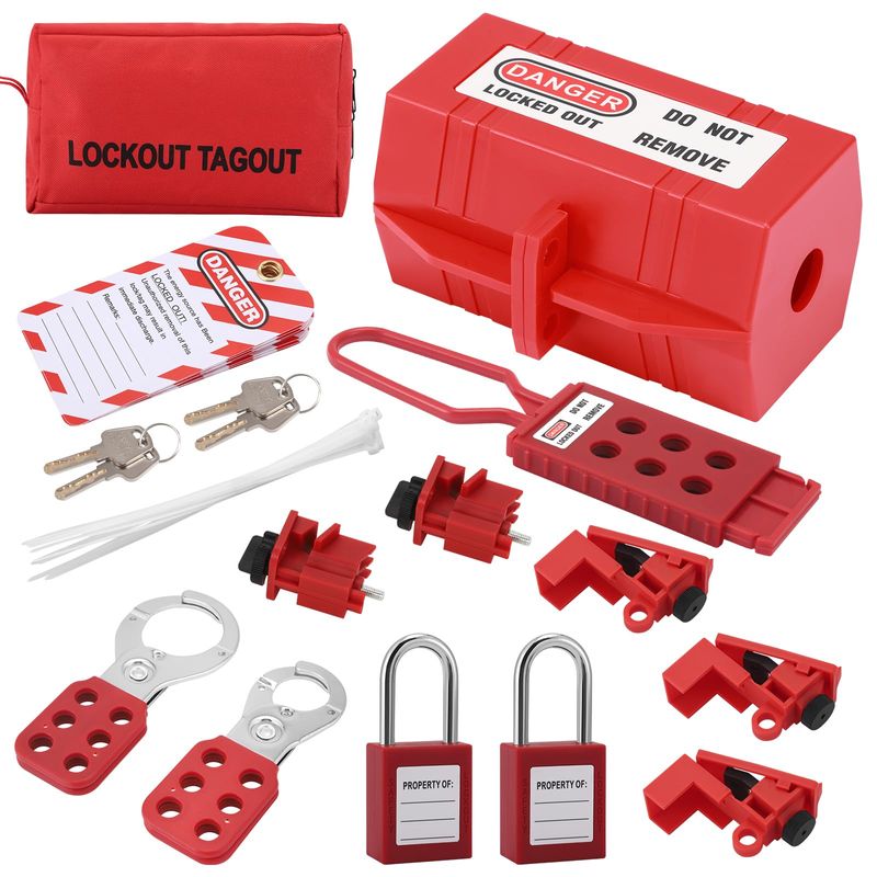 Lockout Tagout Kit, Block Off Kit for Electricians, Electrical Circuit ...