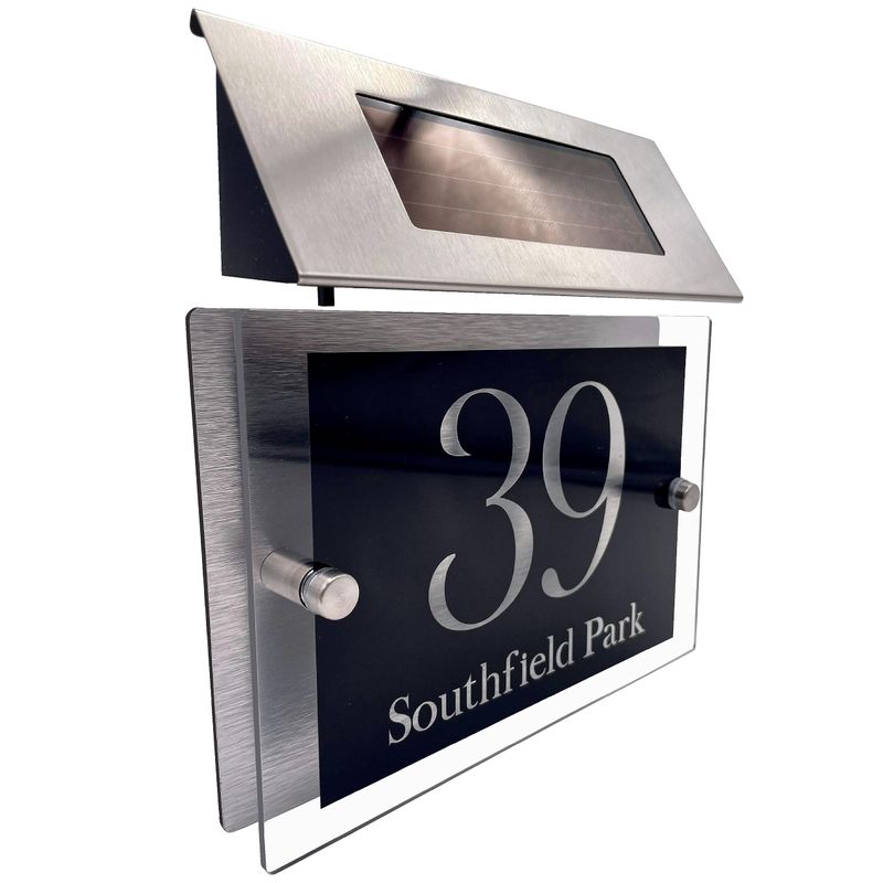 House Numbers Plaques With Solar Light Door Number Plaques For Wall ...