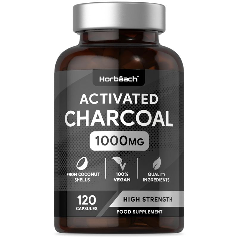 Activated Charcoal Capsules | High Strength 1000mg | Digestion ...