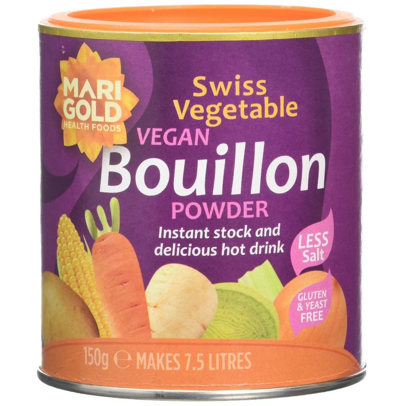 Marigold Swiss Vegetable Vegan Bouillon Powder Reduced Salt 150 g ...