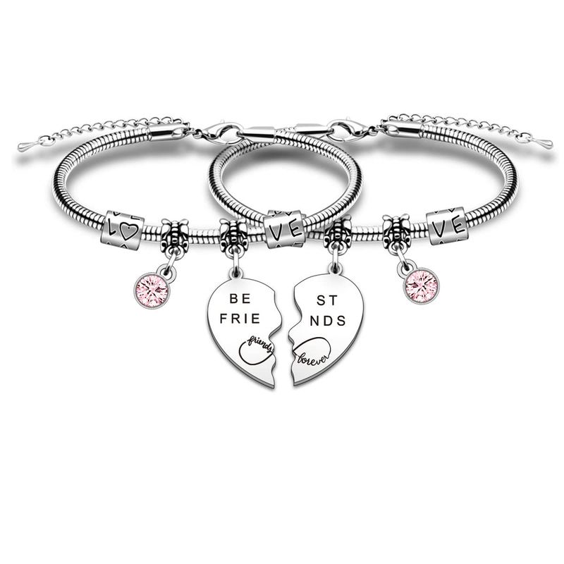 SMARGO 2 Pcs Charm Best Friend Forever Bracelets Gifts For Girls Women ...