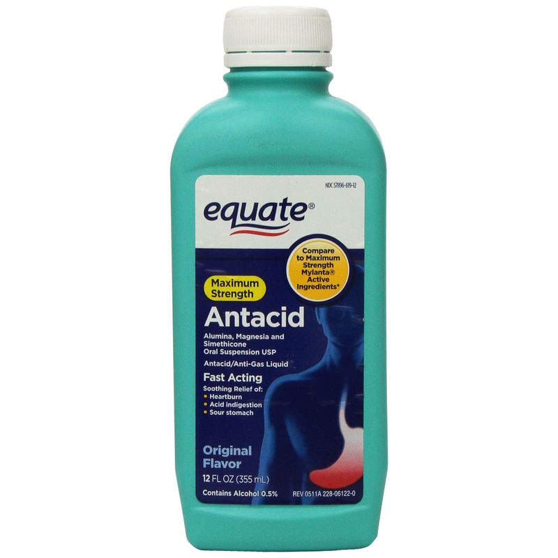 Equate - Antacid/Anti-Gas Liquid - Maximum Strength, Original Flavor ...