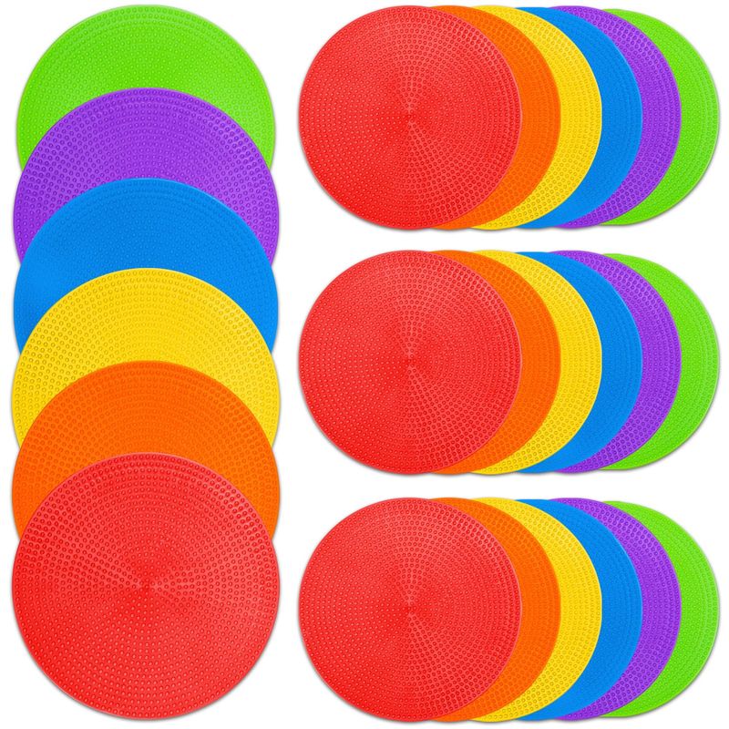 PIKZH Poly Spot Markers 4.73 inch 24 Pcs Non-Slip Rubber Agility ...