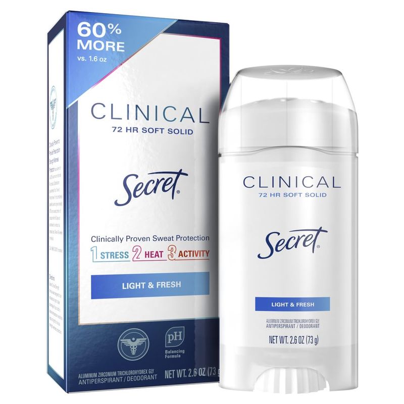 Secret Antiperspirant and Deodorant for Women Clinical Strength Soft ...