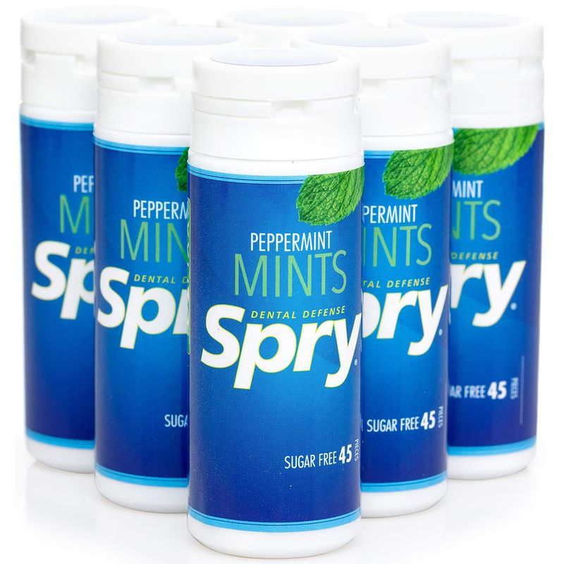 Spry Xylitol Peppermint Sugar Free Candy - Breath Mints That Promote ...