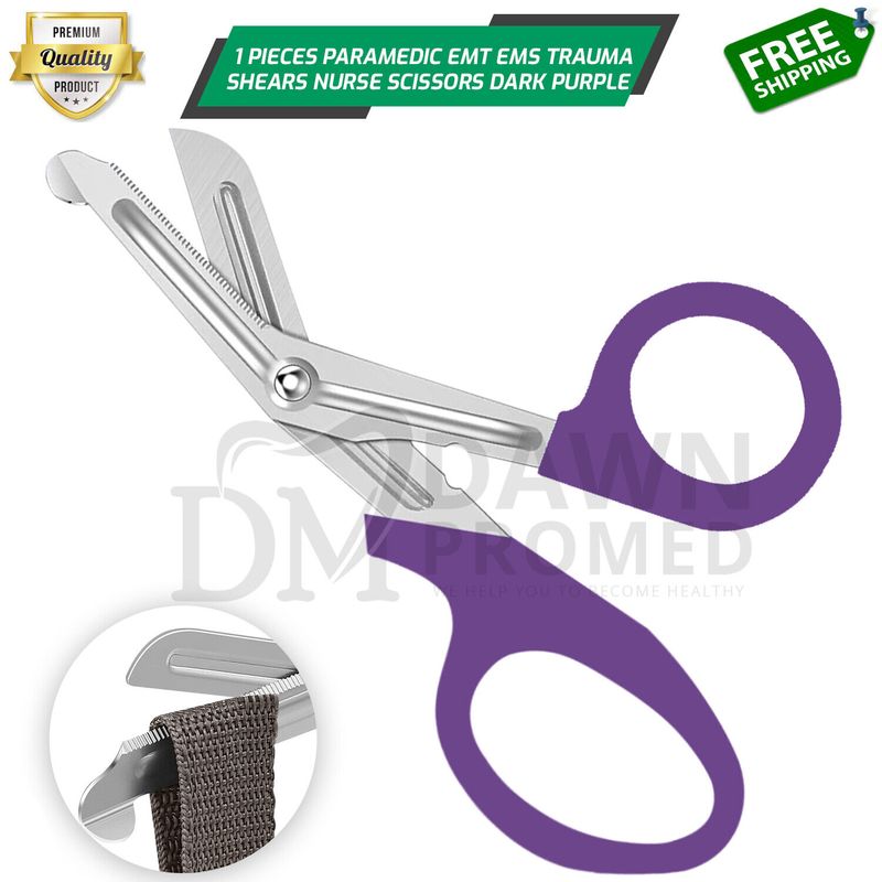 Paramedic EMT EMS Trauma Shear Nurse Scissor First Aid 5.5" Dark Purple ...