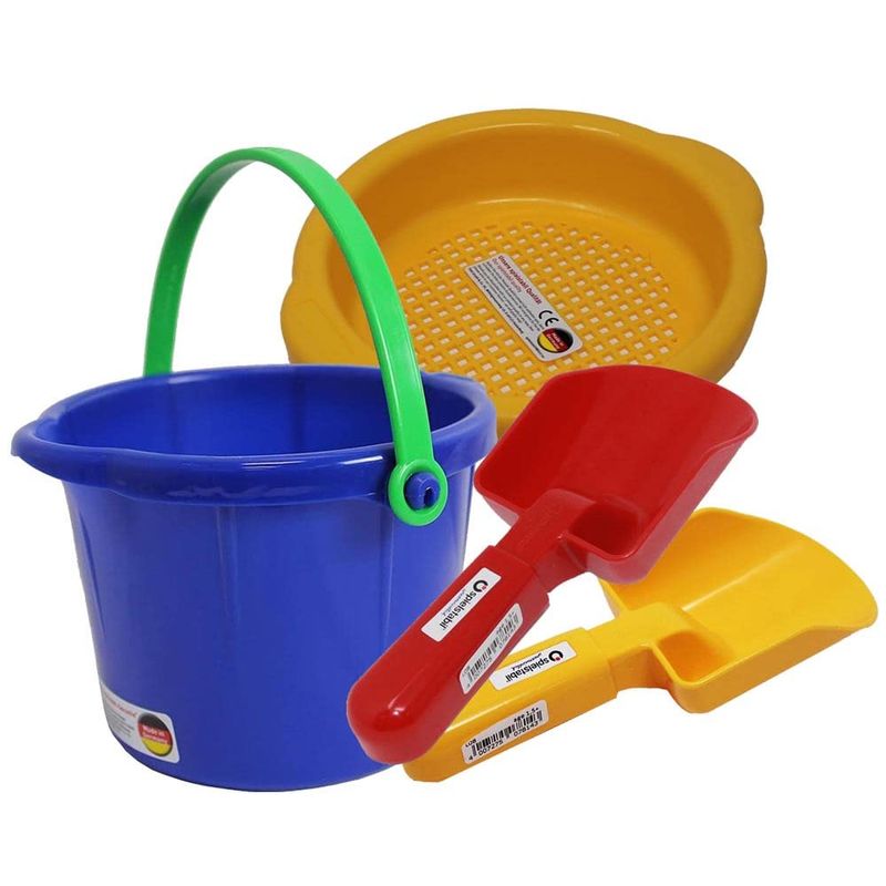 Spielstabil Toddler Sand Toys Bundle - Small Pail, Small Sieve and 2 ...